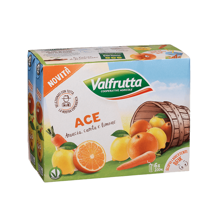 Succhi di Frutta in Brik Gusto ACE | Valfrutta | Valfrutta, La Natura ...